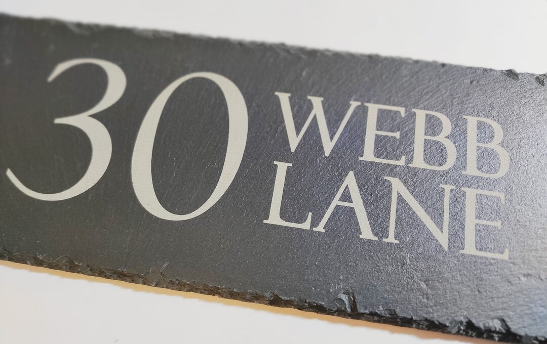 Engraved Slate House Sign, Slate House Plaque, Slate Door Number, Slate ...