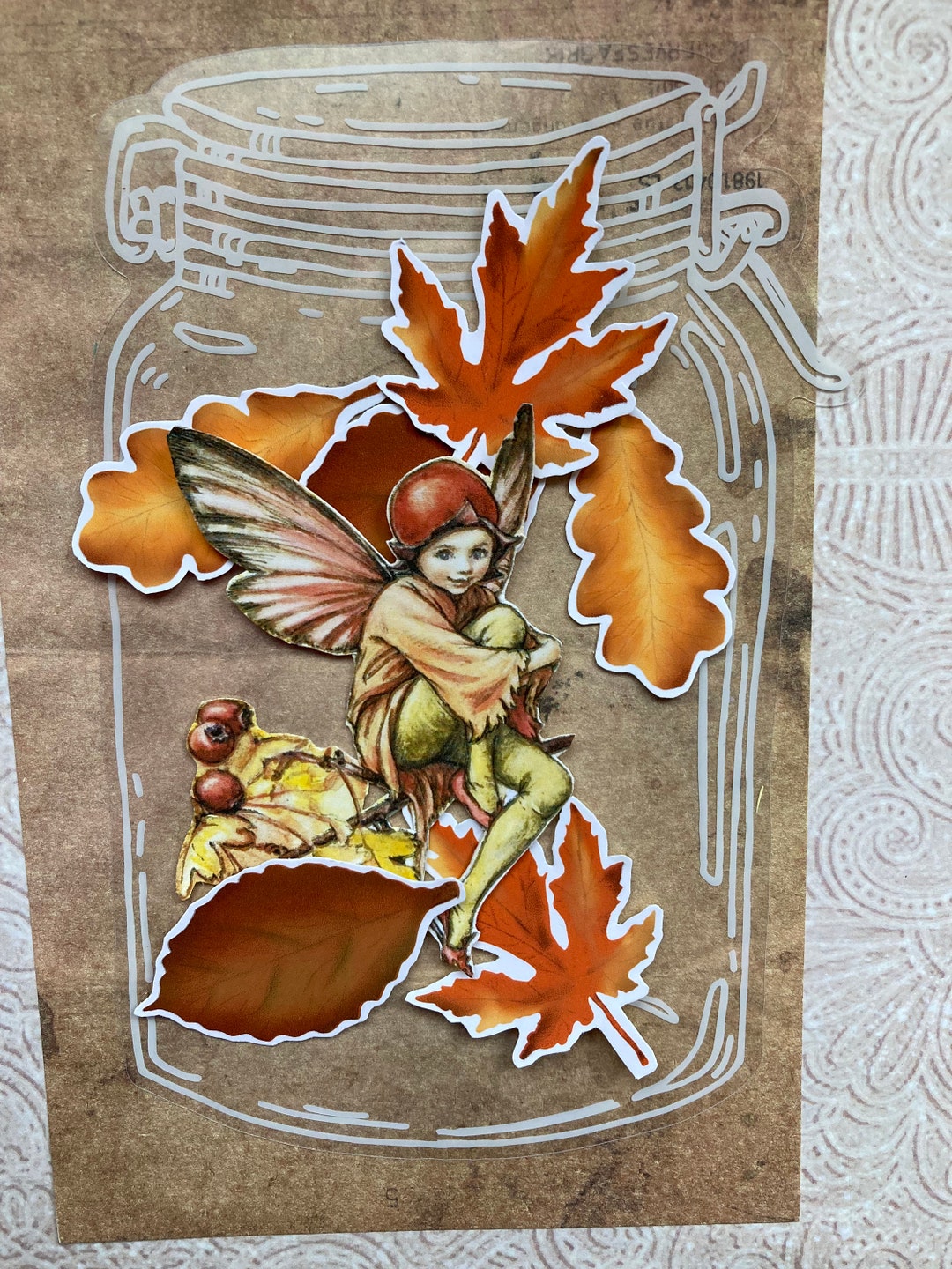 Elves Autumn Set, Elves in a Glass, Elves and Leaves as Stickers ...