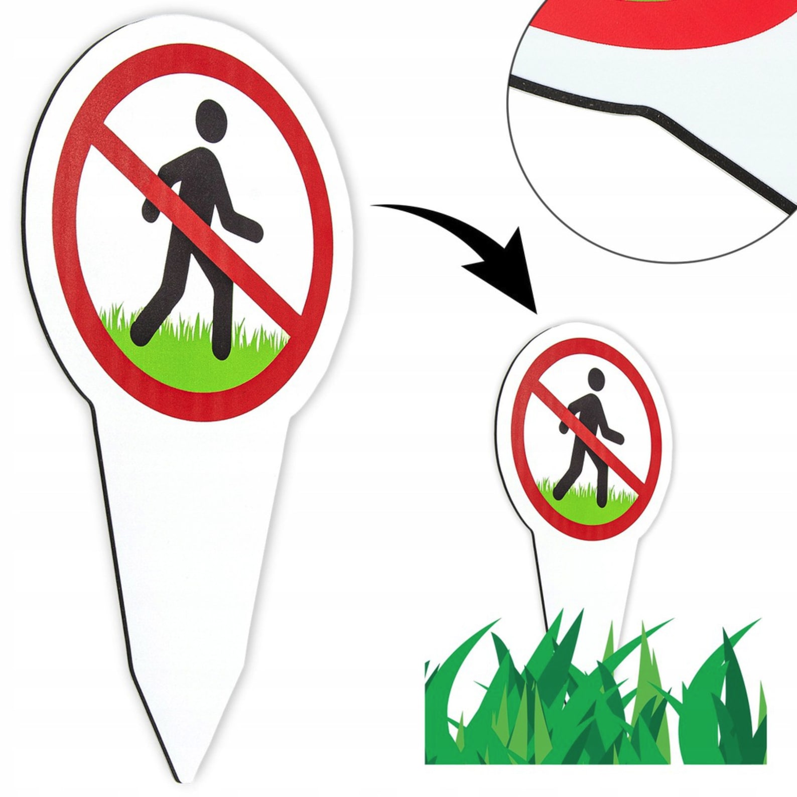 Keep off the Grass, Lawn Metal Cast Iron Sign Ornamental Green Area ...