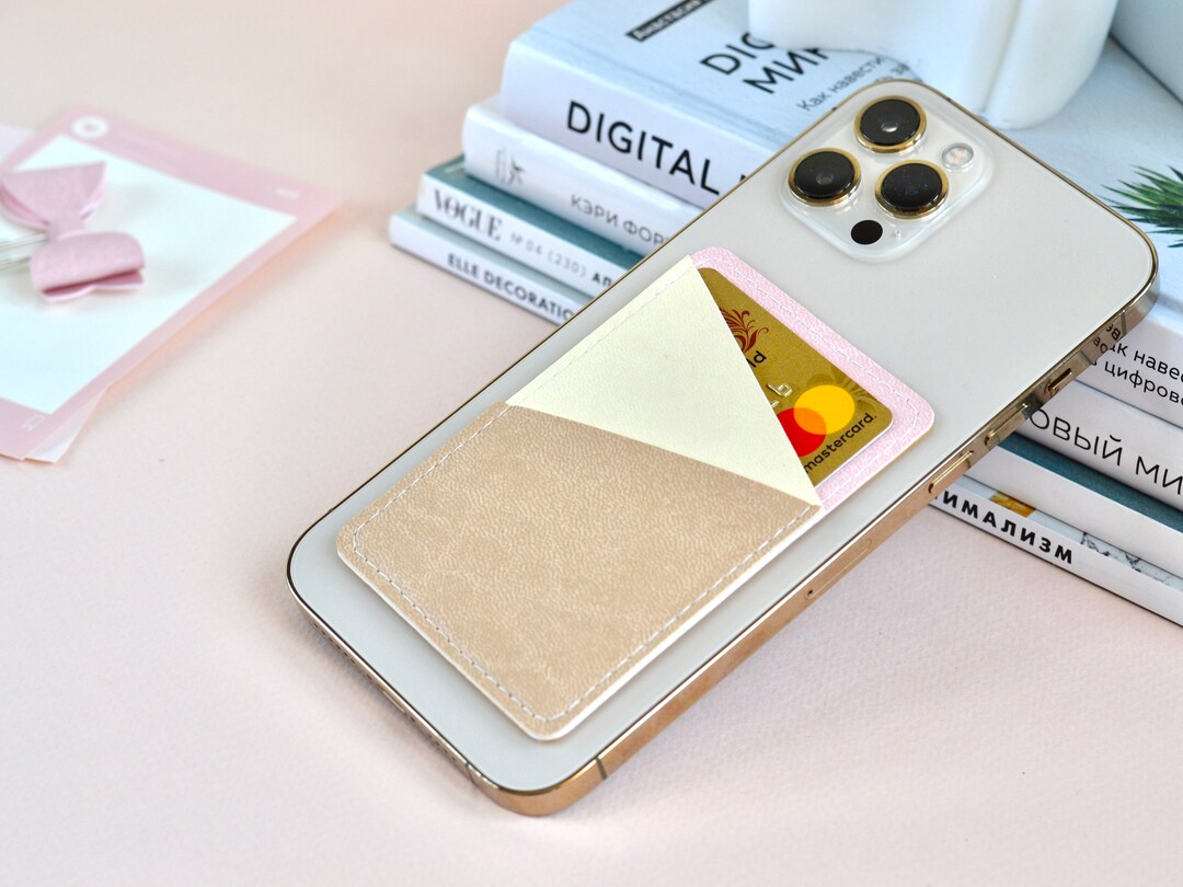 Phone Wallet Cute Slim Minimalist Stick on Card Holder Womens - Etsy
