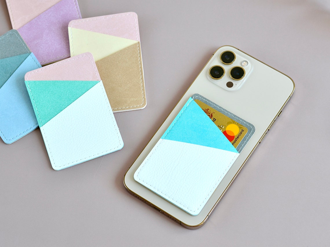 Phone Wallet Cute Slim Minimalist Stick on Card Holder Womens - Etsy