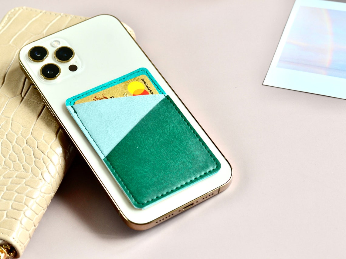 Phone Wallet Cute Slim Minimalist Stick on Card Holder Womens - Etsy