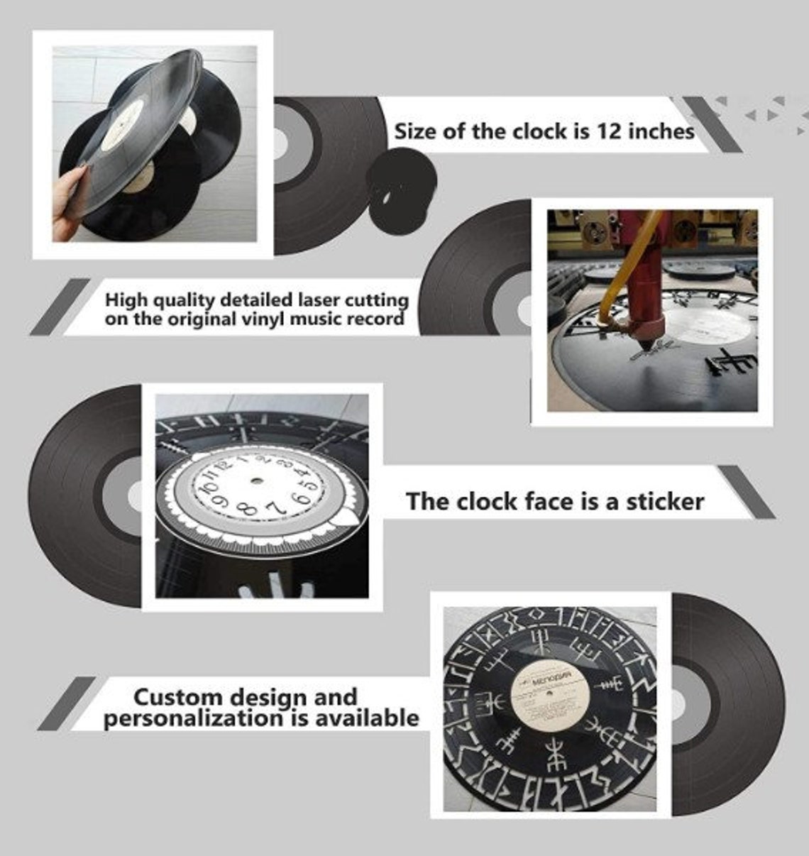 Godzilla Monster Design Vinyl Record Clock Japan Kong - Etsy