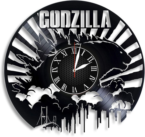 Godzilla Art Vinyl Wall Clock Godzilla Design Gift for Any - Etsy