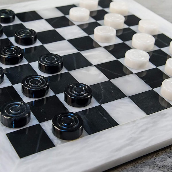 Checkers Board Game - Etsy