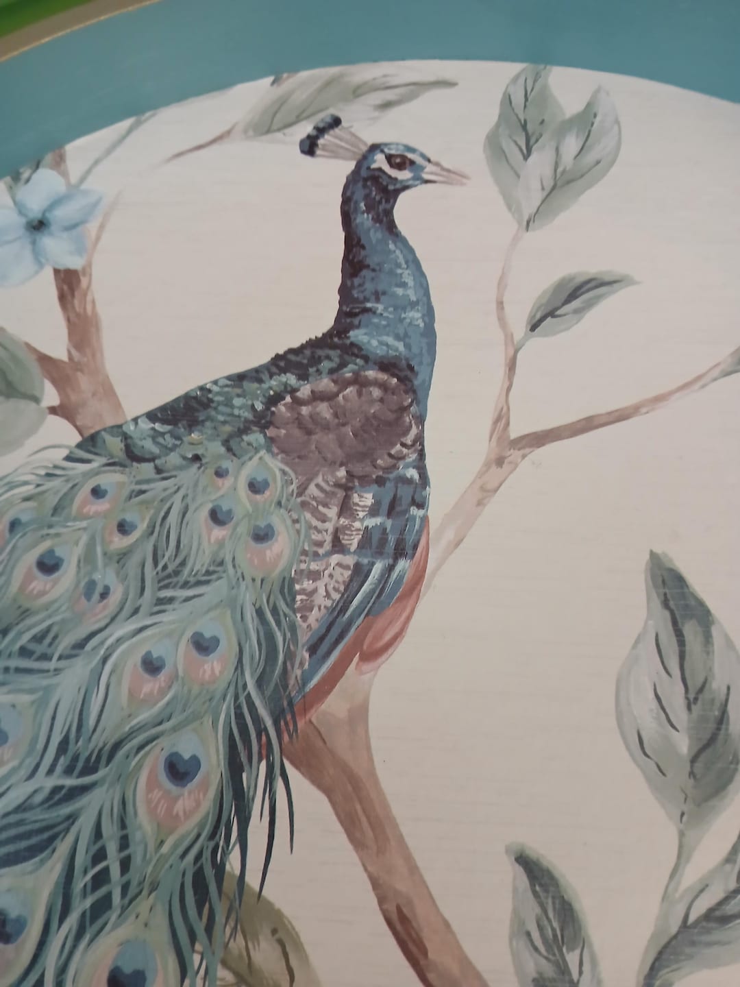 Round Peacock Side Table. - Etsy