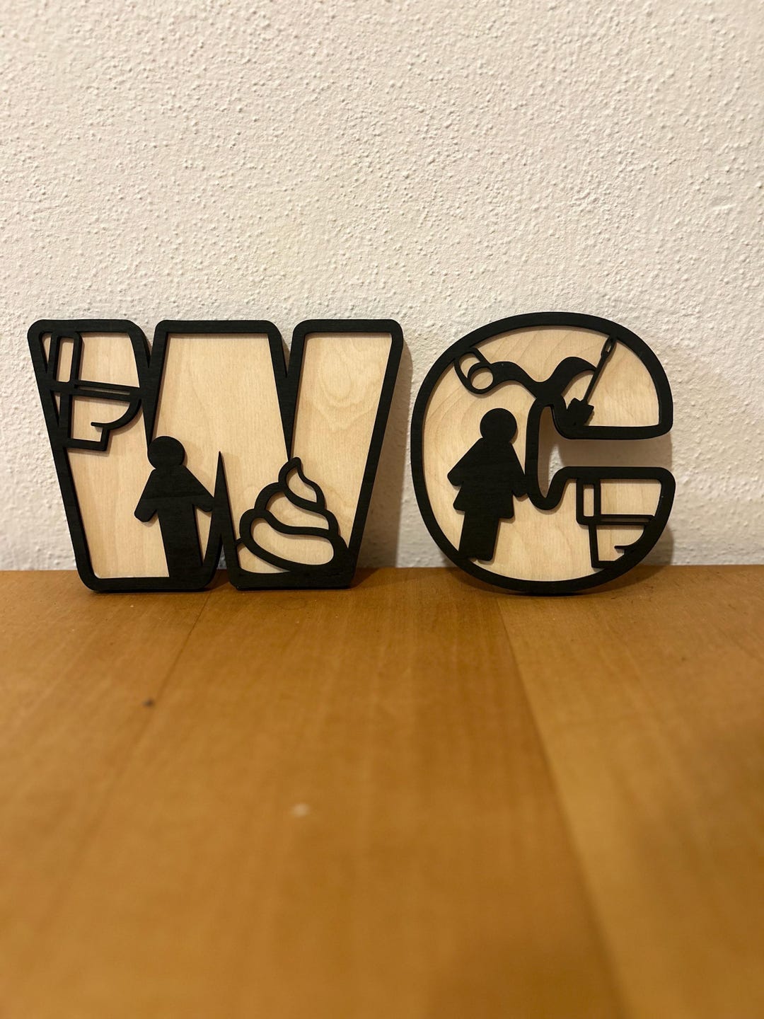 Restroom Sign Template WC | Laser File Man and Woman | Svg Dxf File for ...