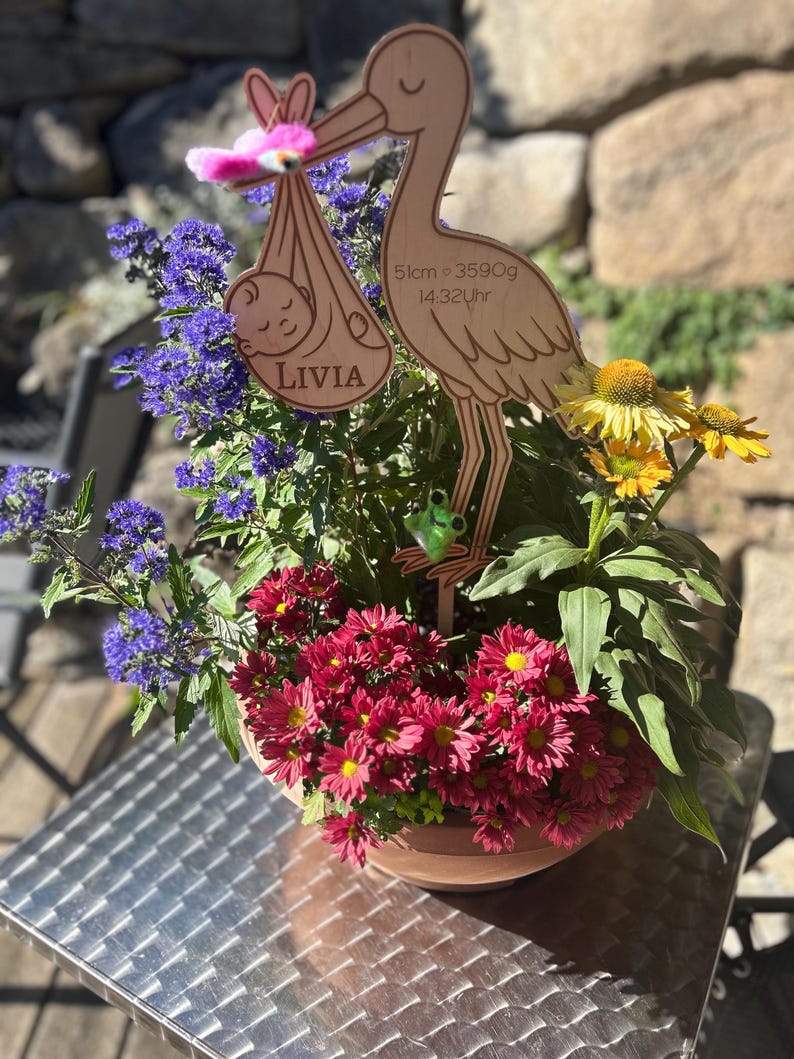 LASER FILE - Stork With Baby | Cutting File for 3 Mm & 6 Mm Wood | CNC ...