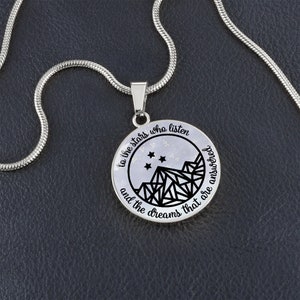 Acotar Starry Mountains Night Court Pendant Necklace, Velaris Bookish ...
