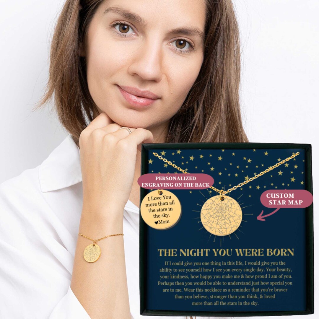 Personalized Daughter Star Map Bracelet, Gift for Daughter From Dad ...