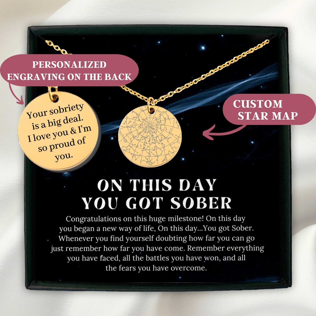 Personalized Sobriety Gift for Women, Recovery and Sober Jewelry ...