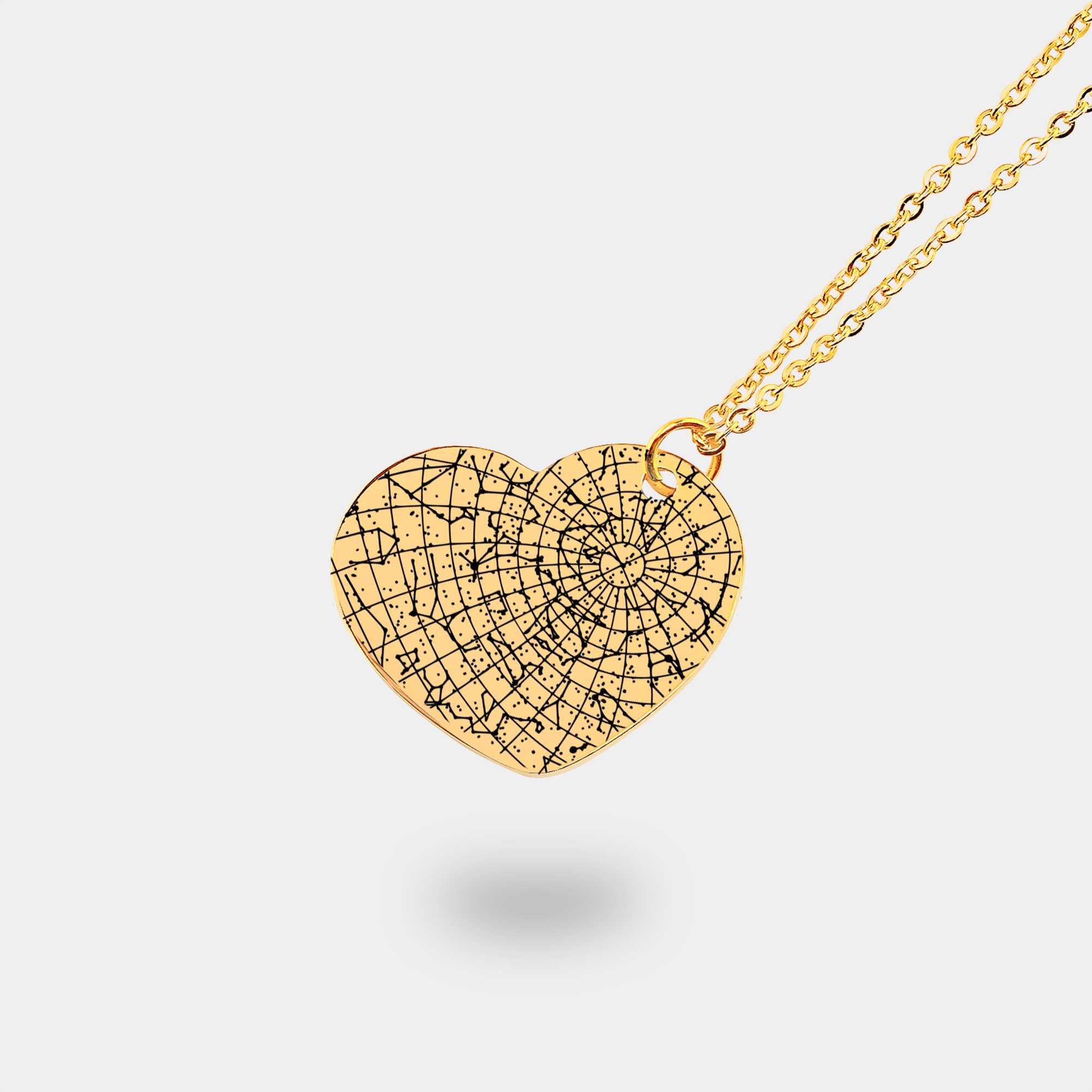 2nd Year Anniversary Star Map by Date Necklace, 2nd Year Wedding ...