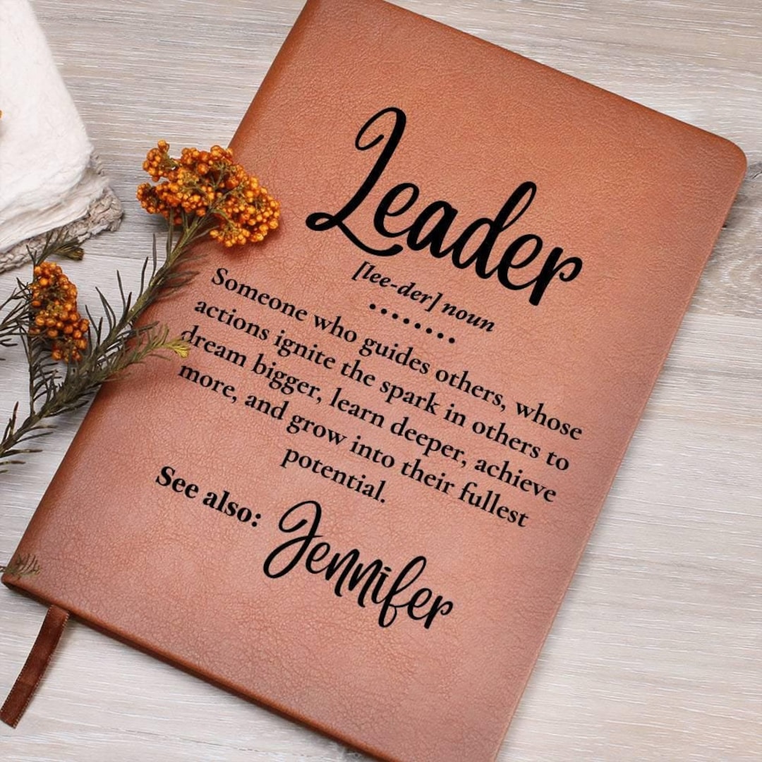 Personalized Leader Journal, Leader Journal Gift, Leader Definition ...