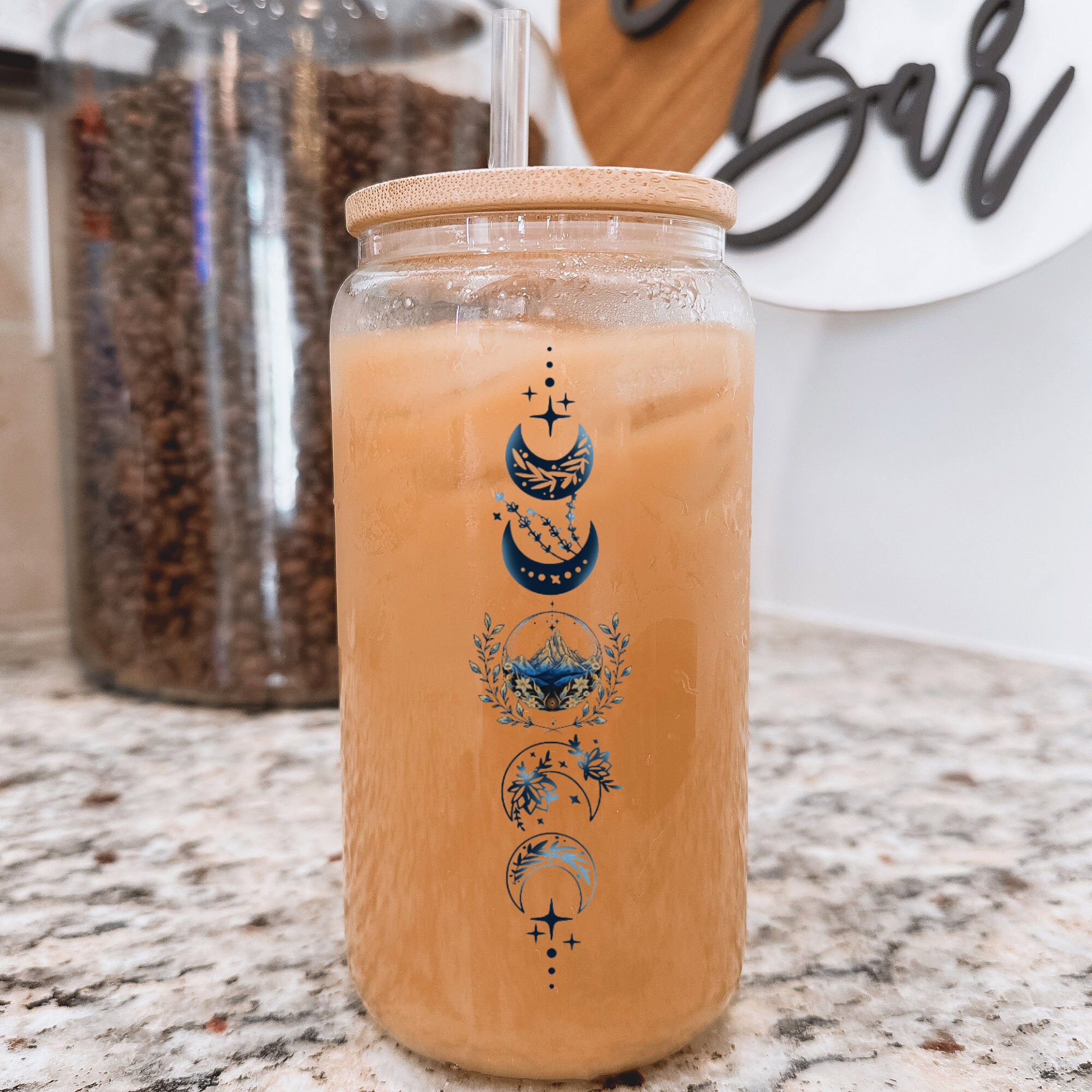 Velaris City of Starlight Glass Mug, ACOTAR Iced Coffee Cup, the Night ...