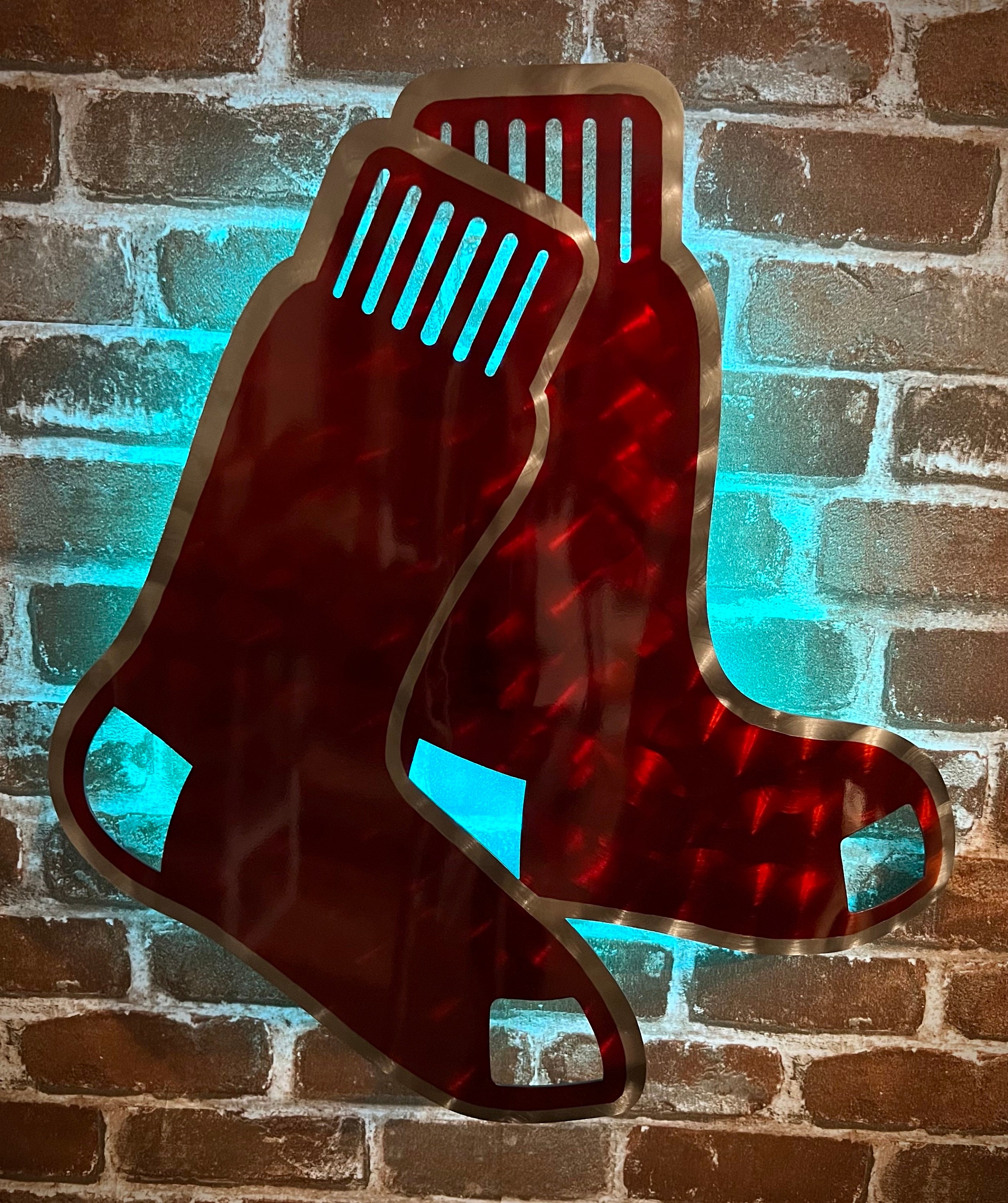 Boston Red Sox Steel-cut Logolight With Wireless, Remote Controlled RGB ...