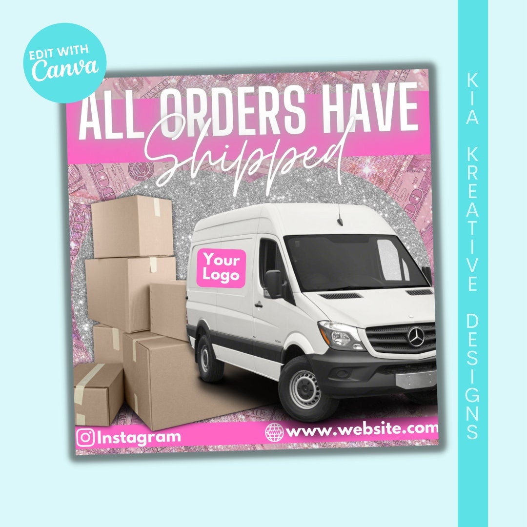 Shipping Flyer | DIY Flyer | Canva Template | Delivery Flyer | Order ...
