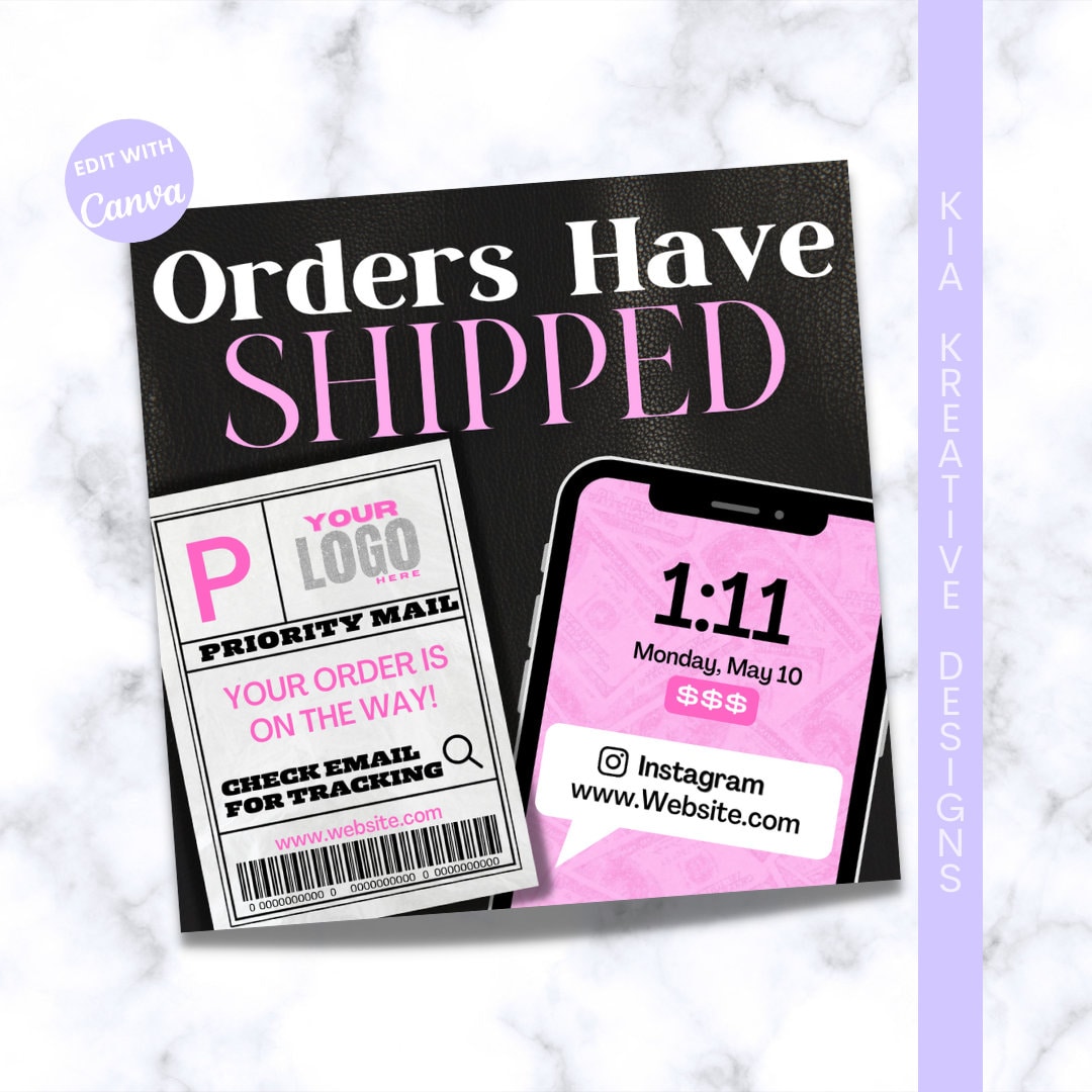 Shipping Flyer DIY Shipping Flyer Canva Template Delivery Flyer Orders ...