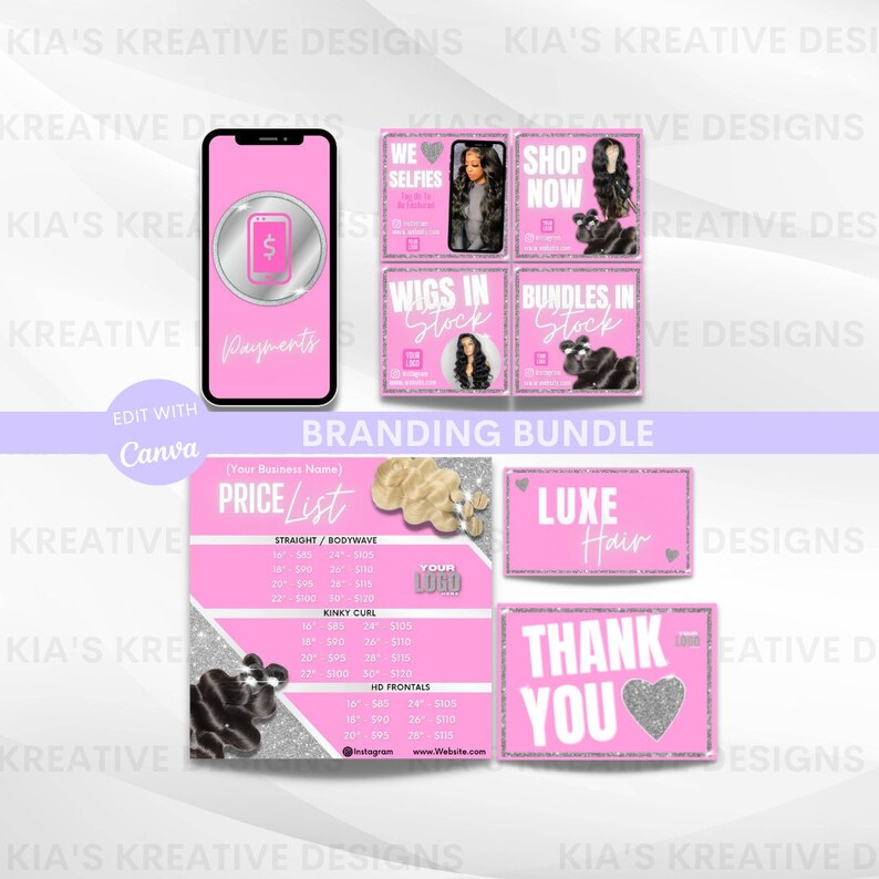 DIY Branding Bundle Instagram Flyers Instagram Highlights Business Card ...