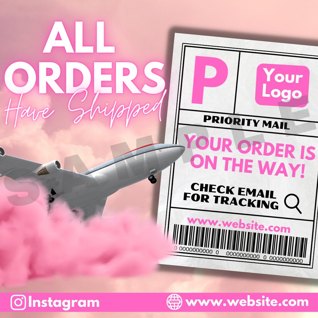 Shipping Flyer, DIY Flyer, Canva Template, Delivery Flyer, Orders ...