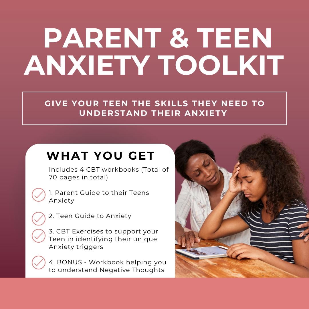 Parent & Teenager Anxiety Toolkit and Therapy Guides - Etsy
