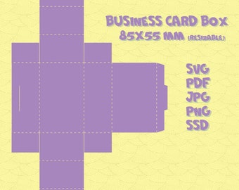 Business Card Box Svg - Etsy