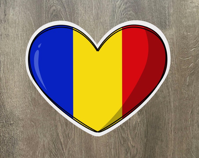 Vinyl Sticker Romania RO Heart | Car Laptop Waterproof - Etsy