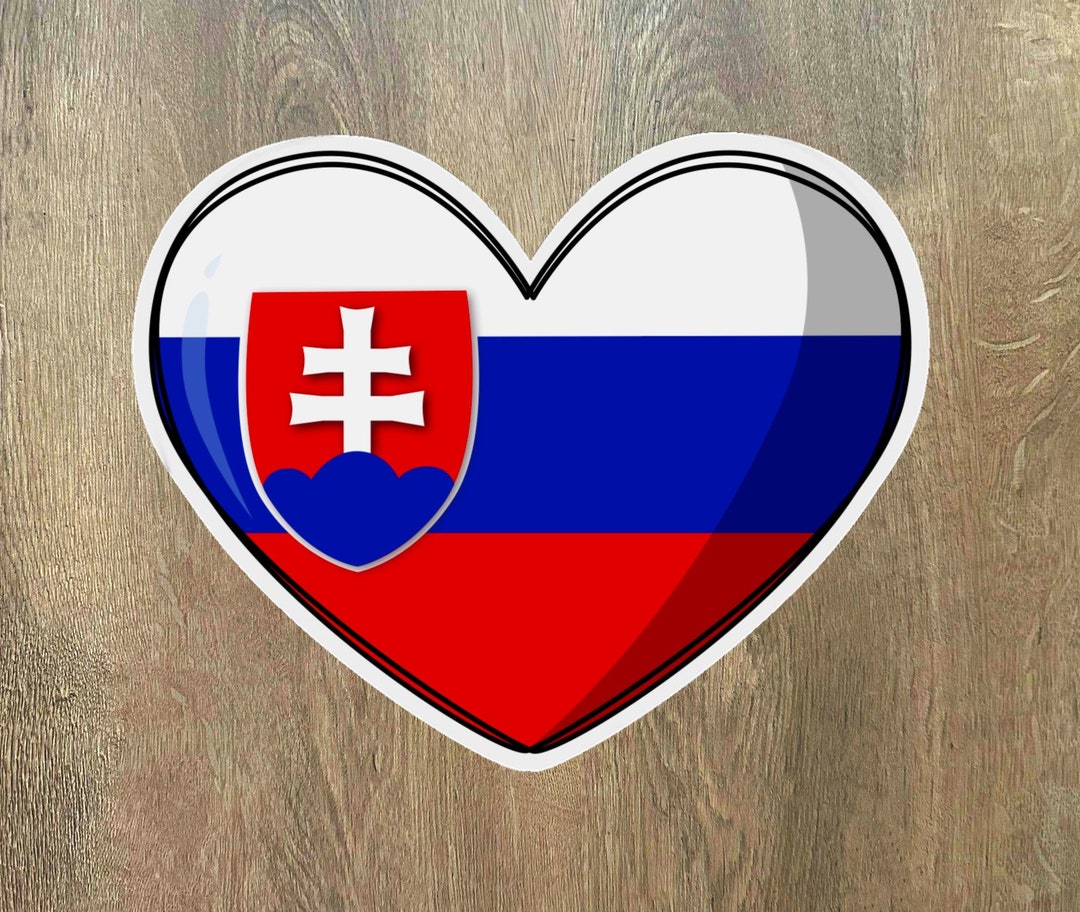 Vinyl Sticker Slovakia SK Heart | Car Laptop Waterproof - Etsy