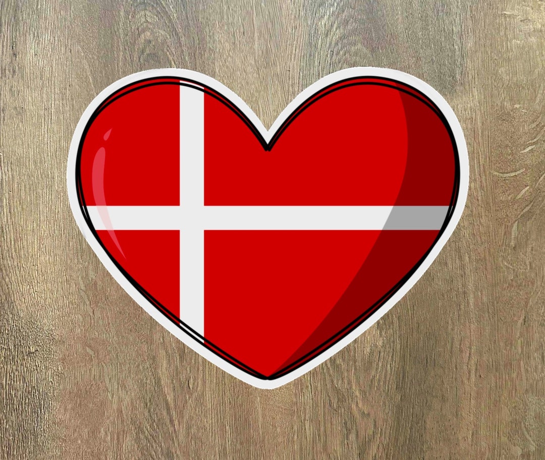 Vinyl Sticker Denmark DK Heart Car Laptop Waterproof - Etsy