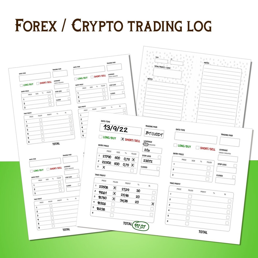 Trading Journal Printable | Forex Crypto Logbook PDF Digital Download ...