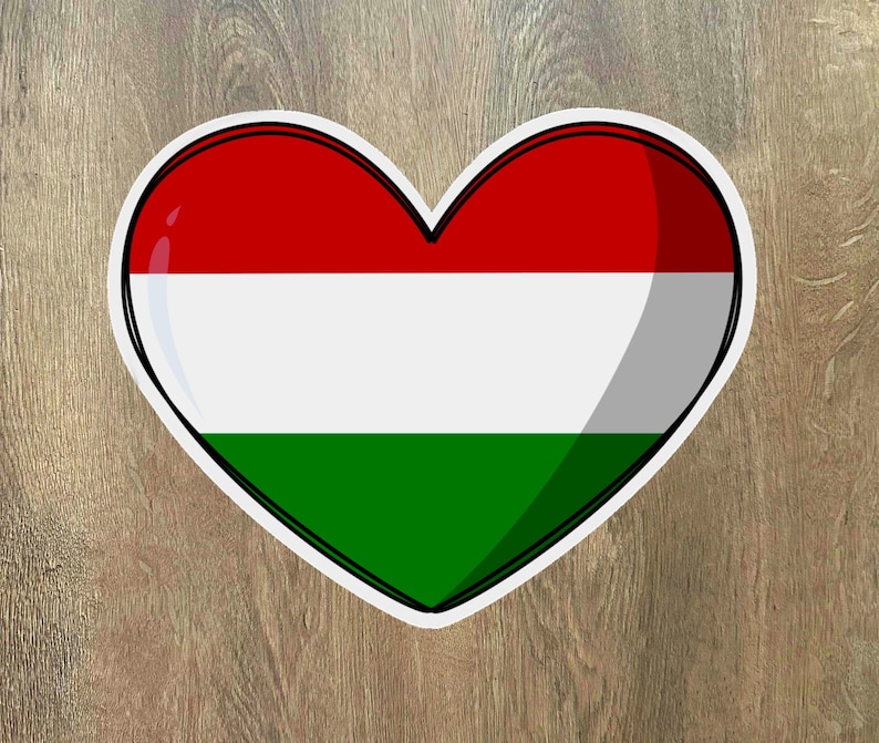 Vinyl Sticker Hungary HU Heart | Car Laptop Waterproof - Etsy