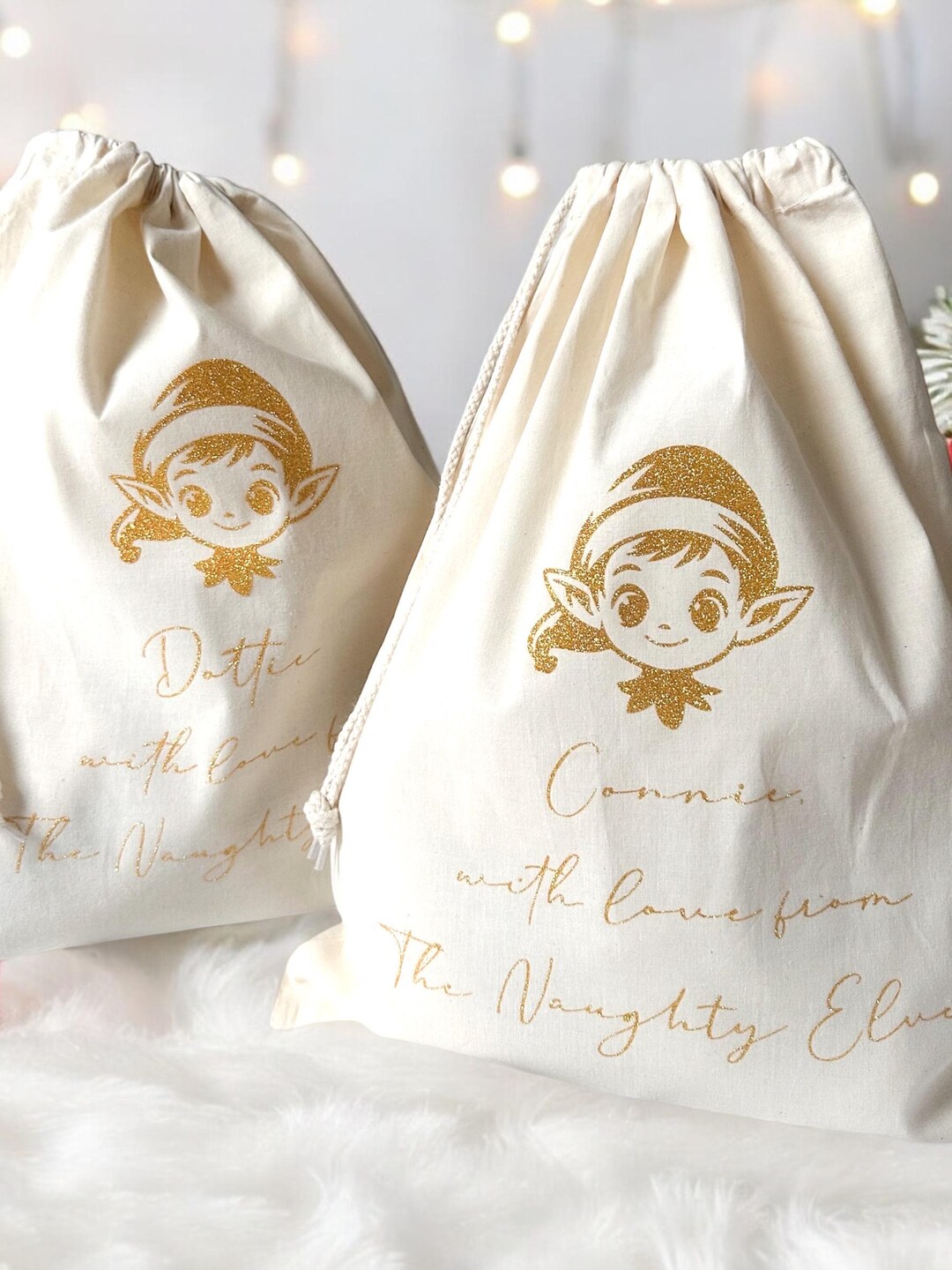 Personalised Naughty Elf Prop Bag, Naughty Elf Treat Bag, Arrival Bag ...