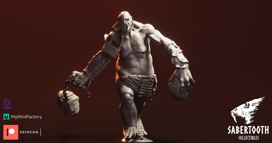 Giant Gate Smasher From Sabertooth Collectibles 3D PRINTED MINIATURES ...