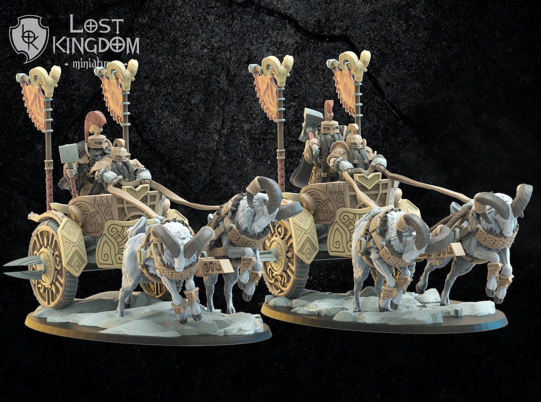 Lost Kingdom Miniatures Dwarf Chariots X2 3D PRINTED MINIATURES - Etsy