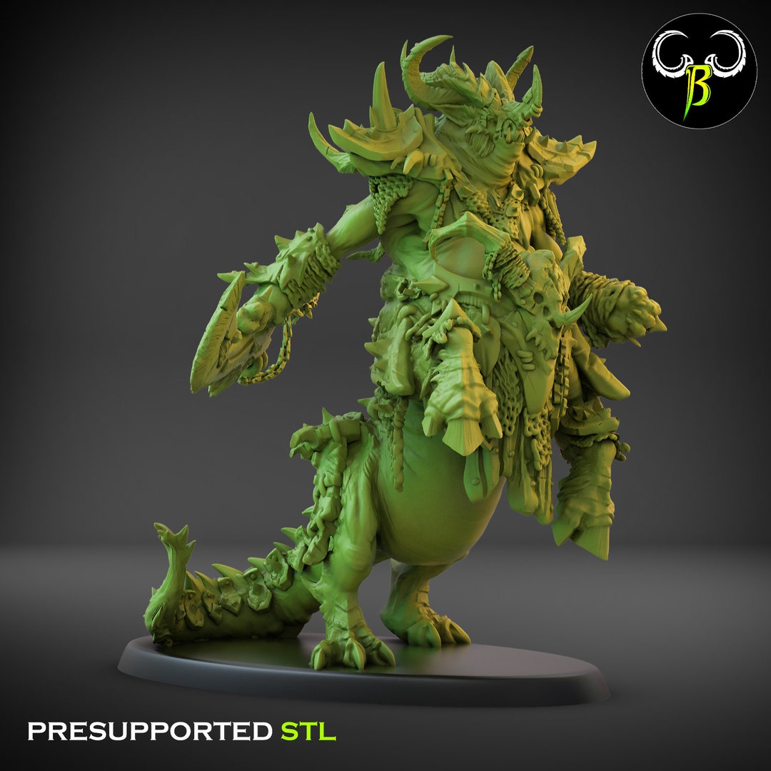 Beastmen Dragon Ogres Lord From Clay Beast Creation 3D PRINTED ...