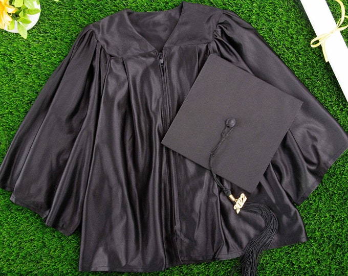 Shiny Royal Blue Child Graduation Cap, Gown and Tassel - Etsy