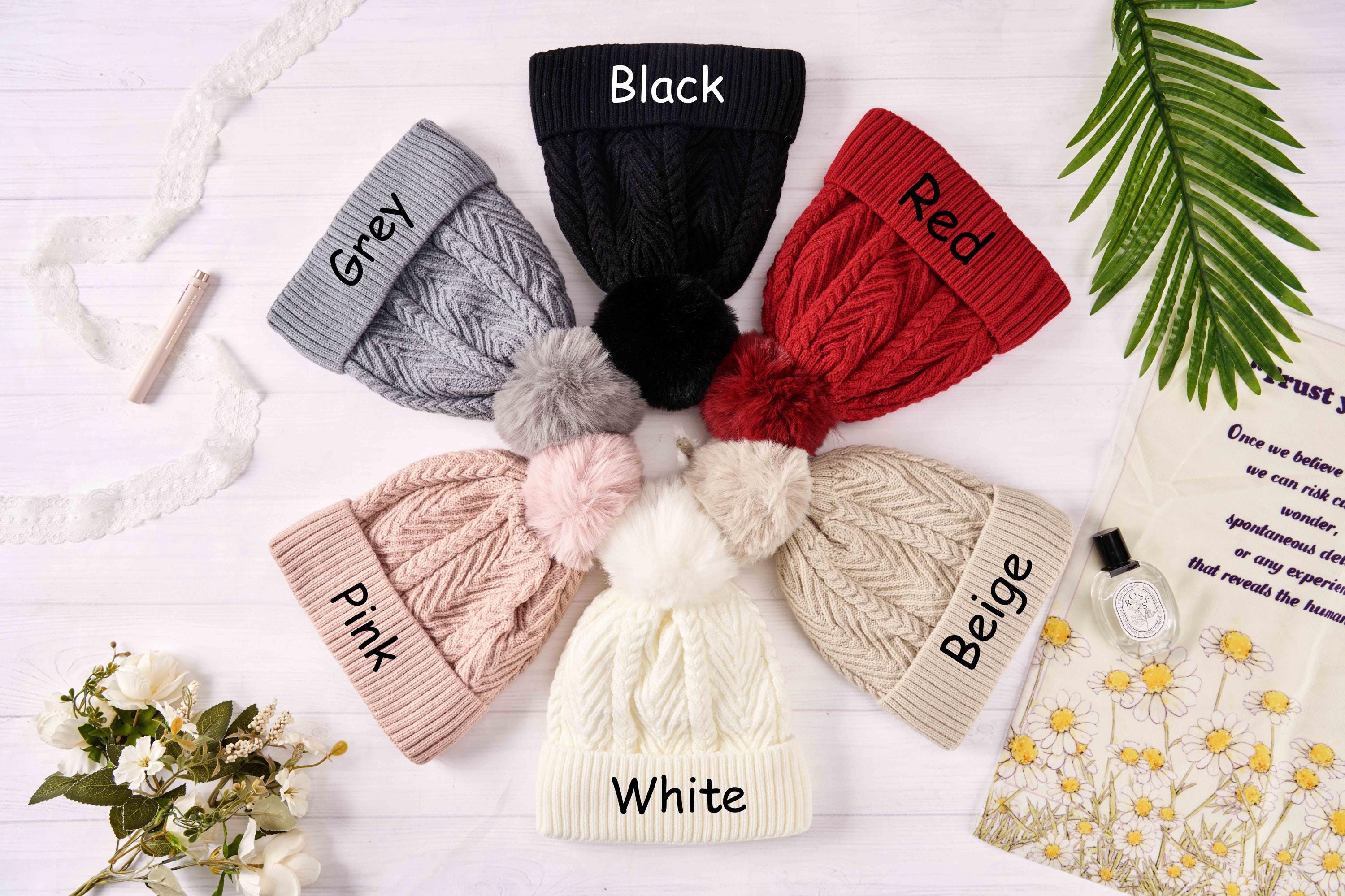 Personalized Adult Beanie,custom Embroidered Beanie,custom Pom Pom ...