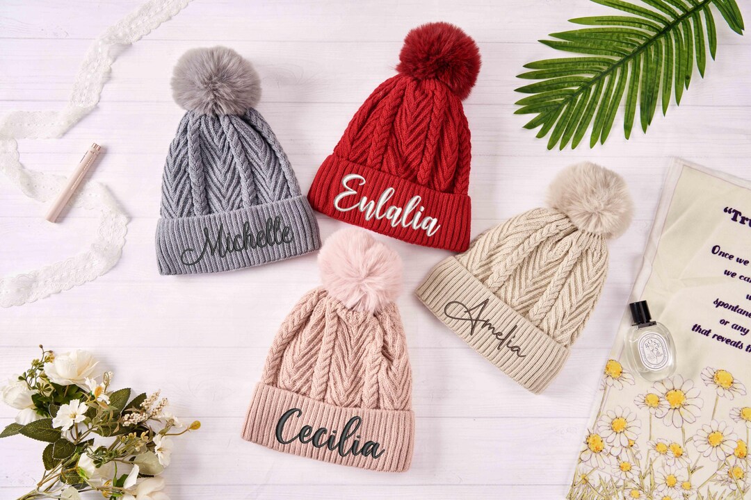 Personalized Beanie,customized Name Monogram Adult Beanie Hat ...