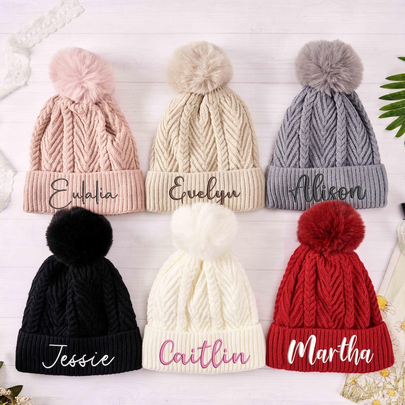 Adults Ski Bobble Hats - Etsy UK