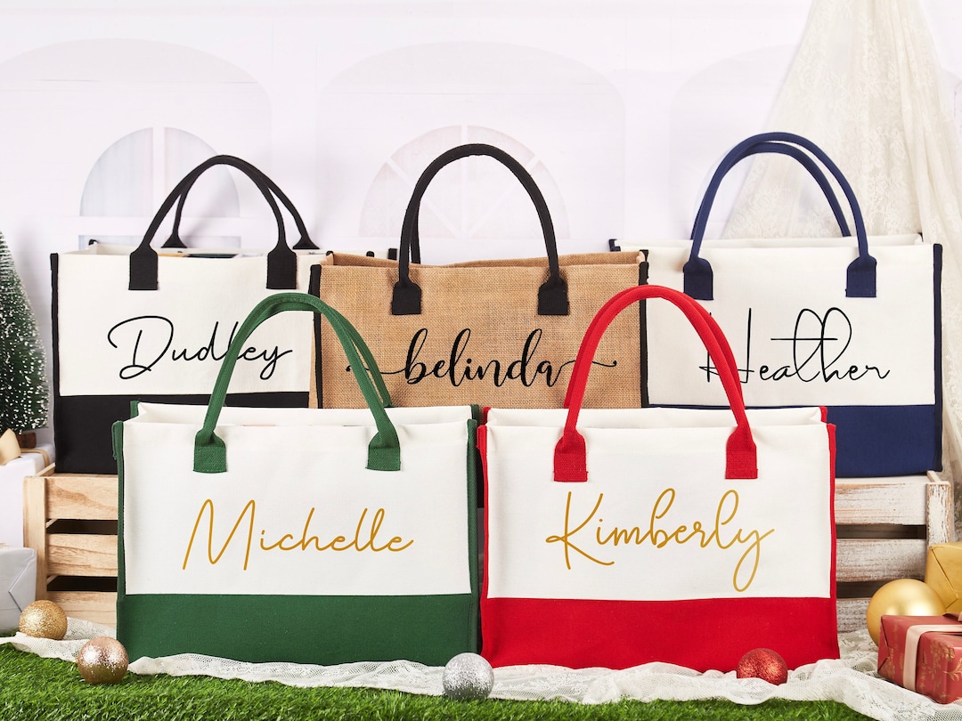 Personalized Tote Bag, Christmas Gifts Bag, Christmas Party Bags ...