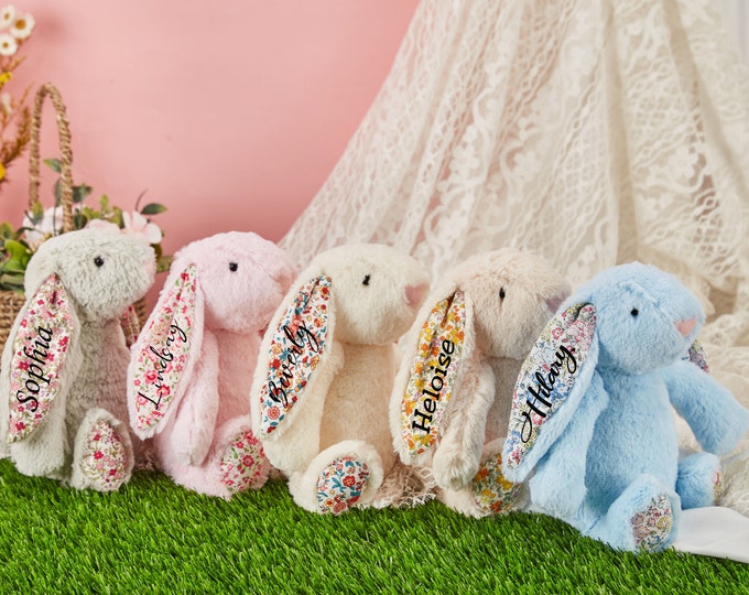 Personalised Plush Bunny Rabbits, Jellycat Lookalike. Floppy Ear Rabbit ...
