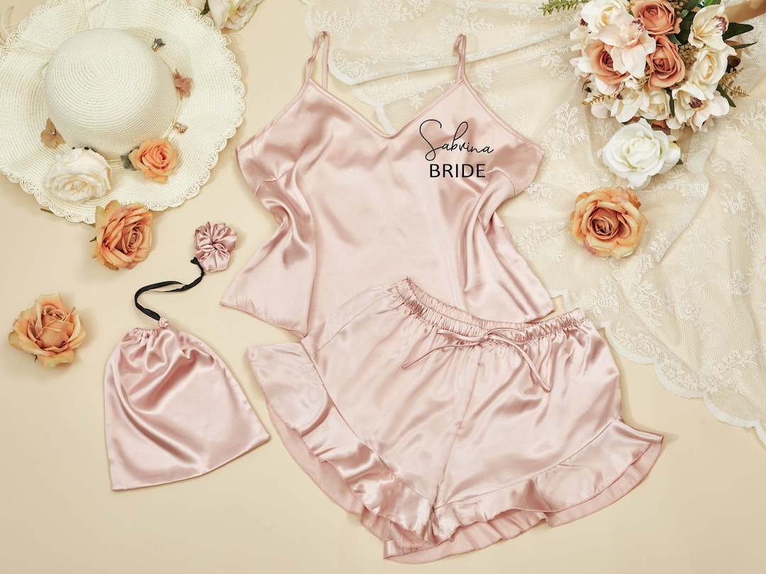 Personalized Cami Set Bridesmaid Bridal Party Pajamas Camisole Set ...