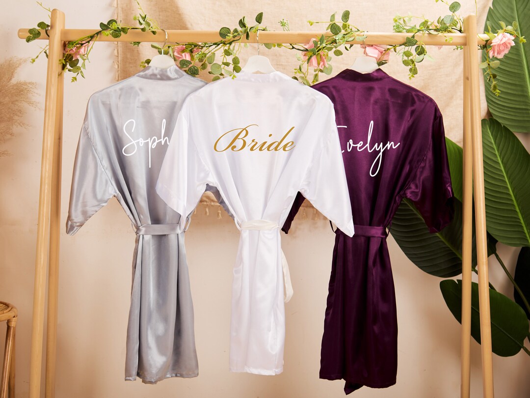 Personalized Bridesmaid Robes,bridal Party Robe,wedding Dressing Gown ...