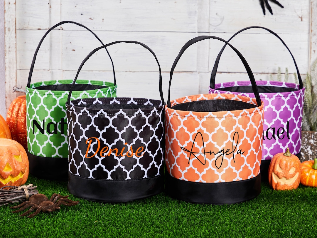 Personalized Halloween Basket, Halloween Gifts, Monogram Trick or Treat ...