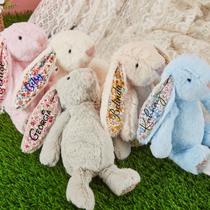 Personalized Bunny Rabbit, Custom Bunny Plush Rabbit Toy, Monogram ...