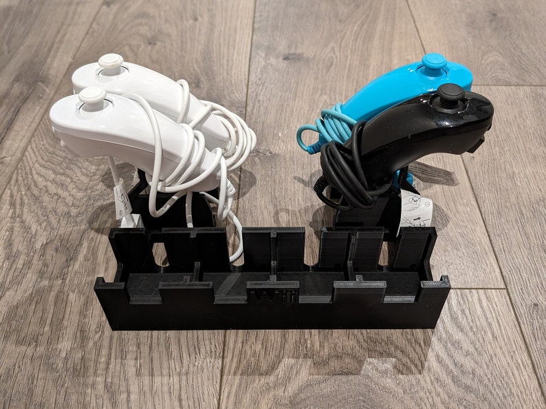 Nintendo Wii Remote and Nunchuck Stand - Handcrafted Holder for ...