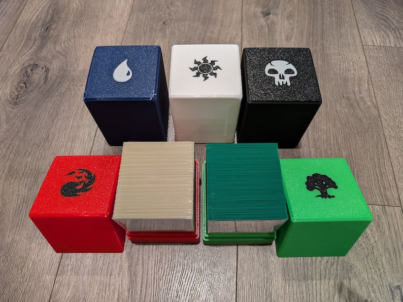 Custom Magic: the Gathering Deck Box for EDH Commander | Mana Color ...