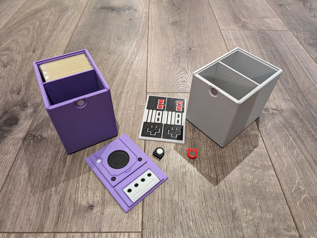 Retro Gaming Inspired Card Game Deck Box With Magnetic Clasp | 3D ...