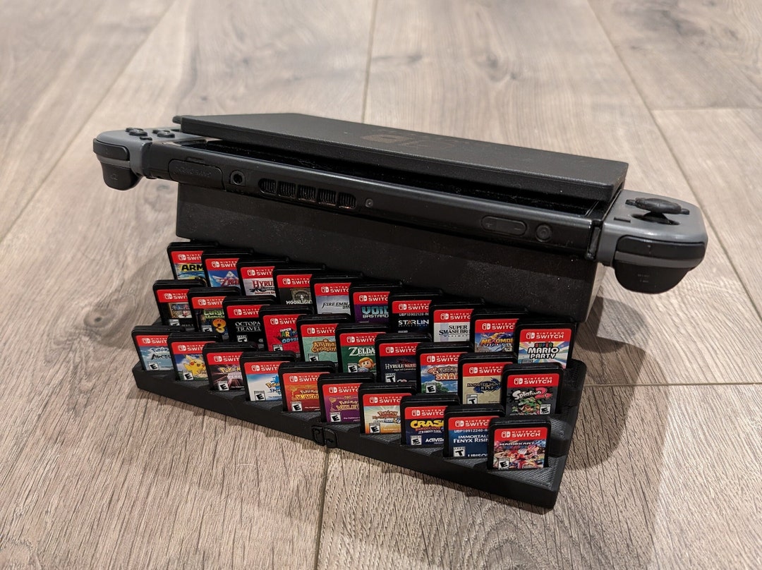 Nintendo Switch Horizontal Stand With 30 Game Slots - Durable, Space ...
