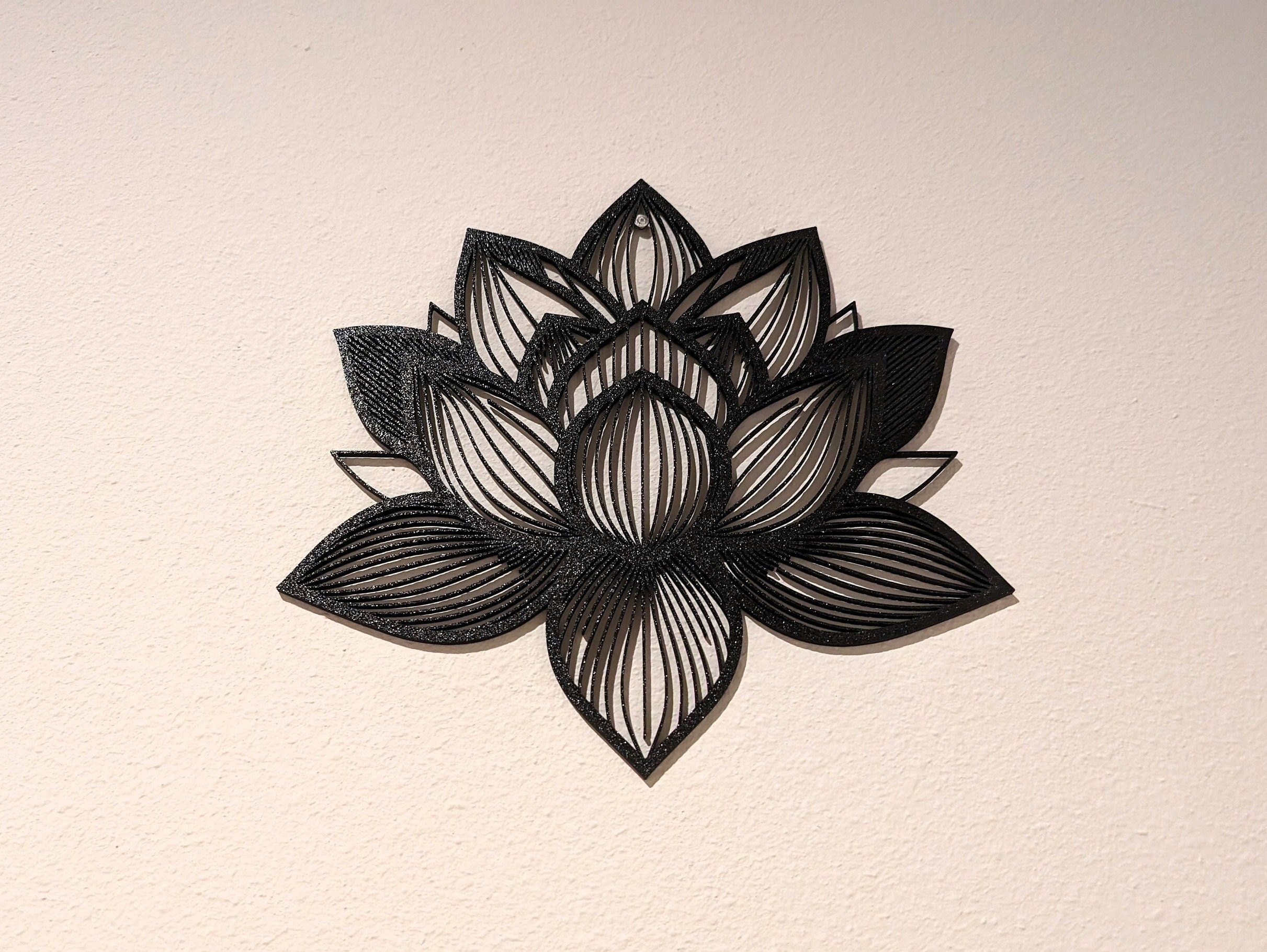 2D Geometric Lotus Flower Wall Art