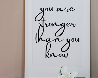 You Are Stronger Than You Know Printable - Etsy